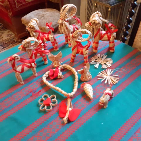 4 halmgrisar halm gris jul juldekoration | Blocket