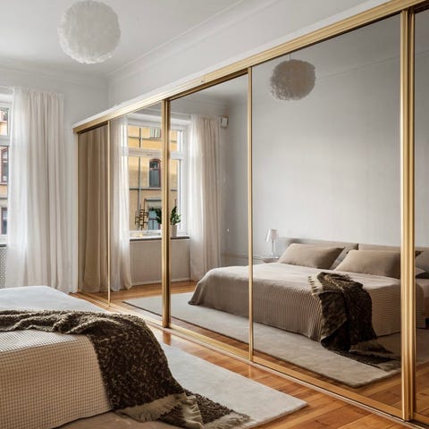 Pelly Opal spegelskjutdörrar och skenor | Blocket