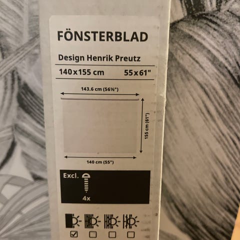 IKEA FRIDANS ny mörkläggningsgardin / rullgardin 120×195 cm | Blocket