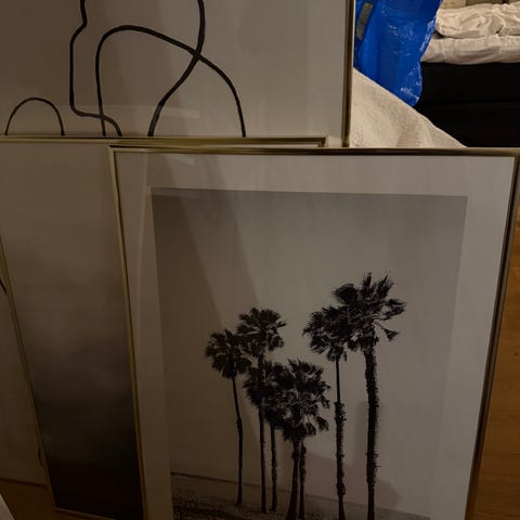 Abstrakt poster Desenio – “Målade former” med ram 70X100 cm | Blocket