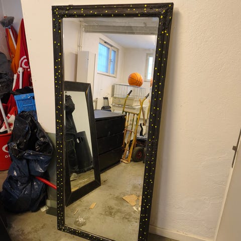 spegel svart ram | Blocket