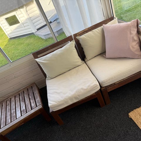 Hängstol med grå dyna | Blocket