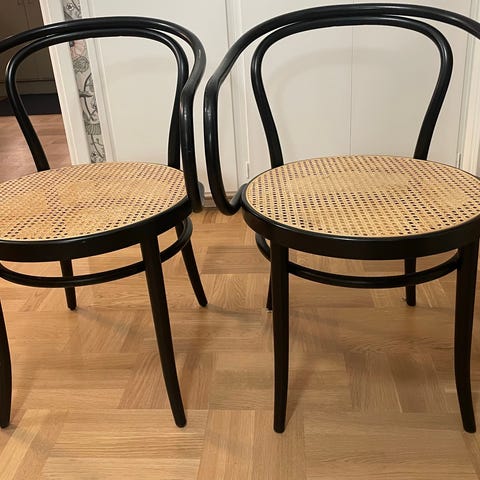 TON nr 14 stolar 8 st (4 rotting 4 svart sits) | Blocket