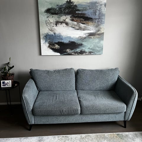 Mio Soffa grått tyg | Blocket