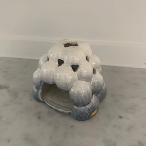 Carin Kry Adventsljusstake i keramik, tomtar, | Blocket