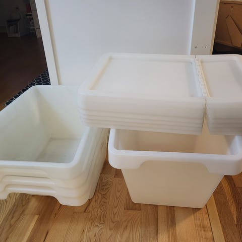 30st SAMLA-lådor och 15st lock (39x28x14 cm / 11 liter) | Blocket