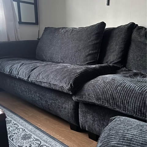 Bellora 4-sits soffa (Toppskick!) i grå manchester fr Mio | Blocket