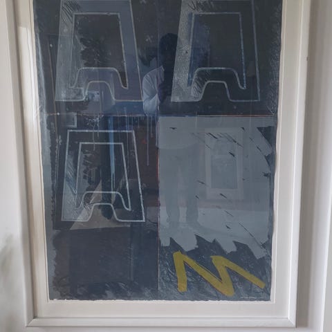 signed, limited-edition color lithograph by Swedish modernist Fabian ...