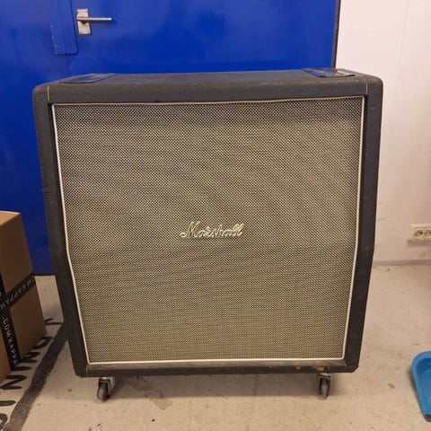 Marshall 1936V 2x12 Cabinet, 2x12" Celestion G12 Vintage Speakers | Blocket