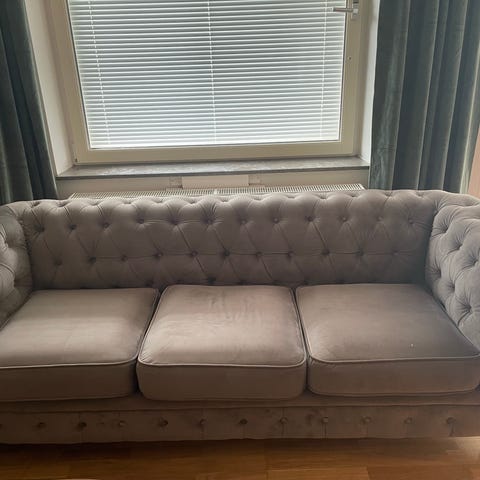 Soffa 3-sits chesterfieldsoffa | Blocket