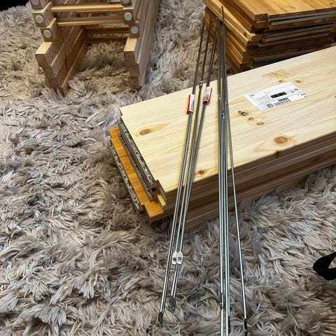 2 x IVAR gavel 50x124 cm + 8 hyllplan 42x50 cm | Blocket