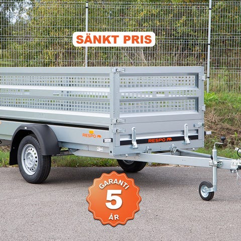 Respo Släpvagnar 2.65x1.25m PLH med nätgrindsats 27% RABATT | Blocket